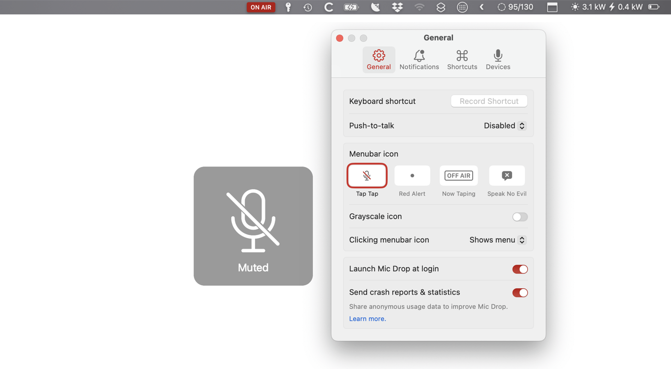 Mic Drop mutes your microphone everywhere – Six Colors